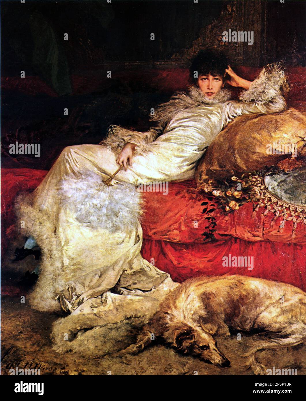 The french most celebrated theatre actress SARAH BERNHARDT , portrait ...