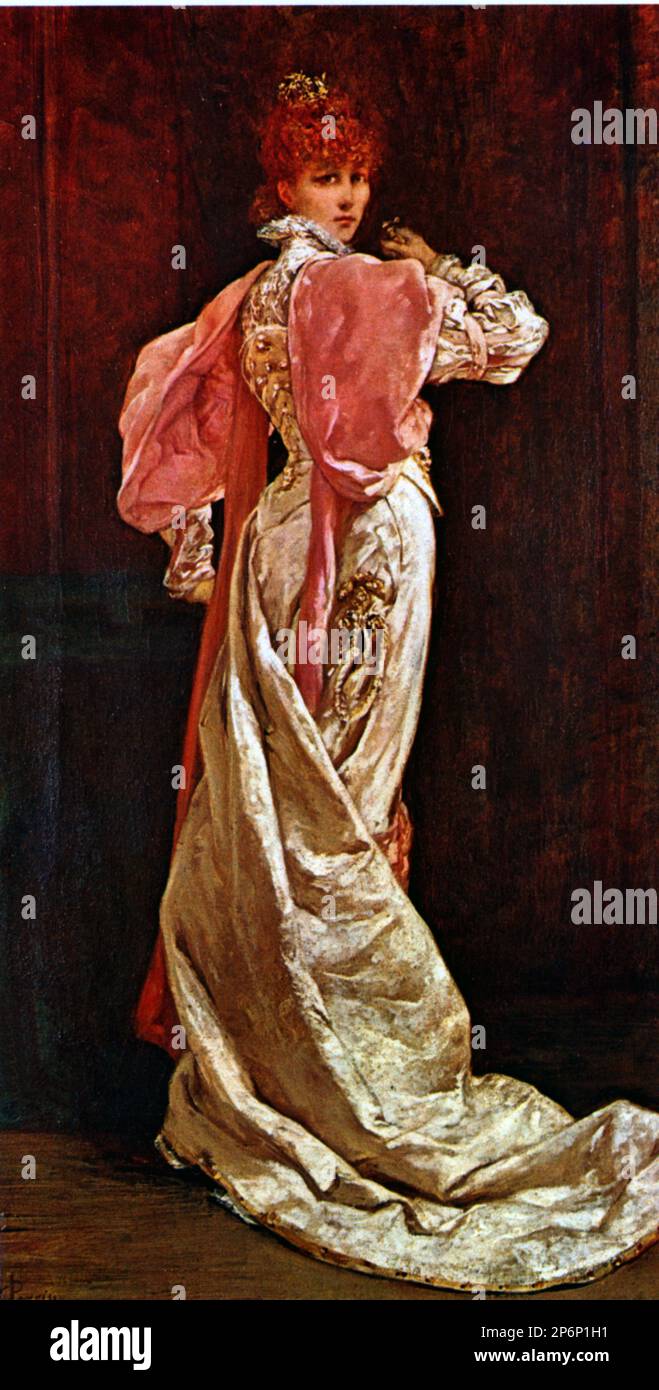 The french most celebrated theatre actress SARAH BERNHARDT in the role ...