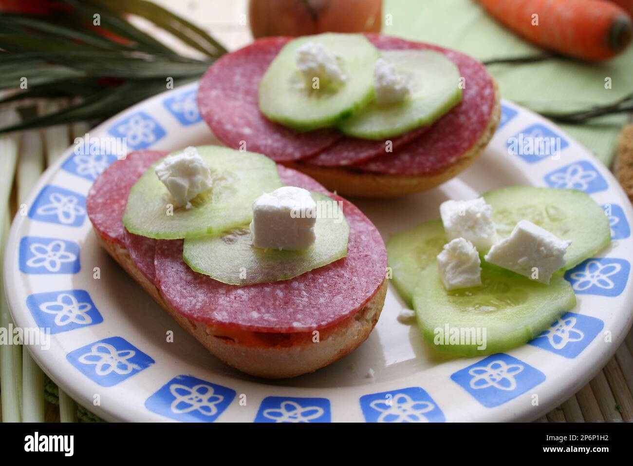 Salami brotchen hi-res stock photography and images - Alamy
