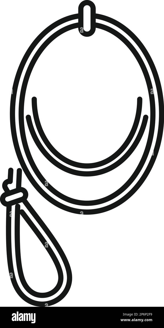 Lasso knot icon outline vector. String rodeo. Western frame Stock ...