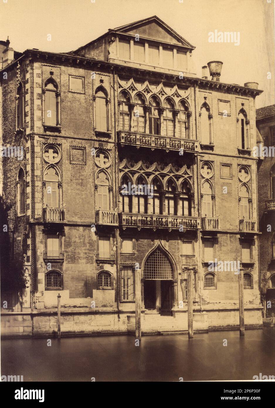 1870 ca ,Venice, Italy : Palazzo FRANCHETTI ( ex-Cavalli , XV cent ...