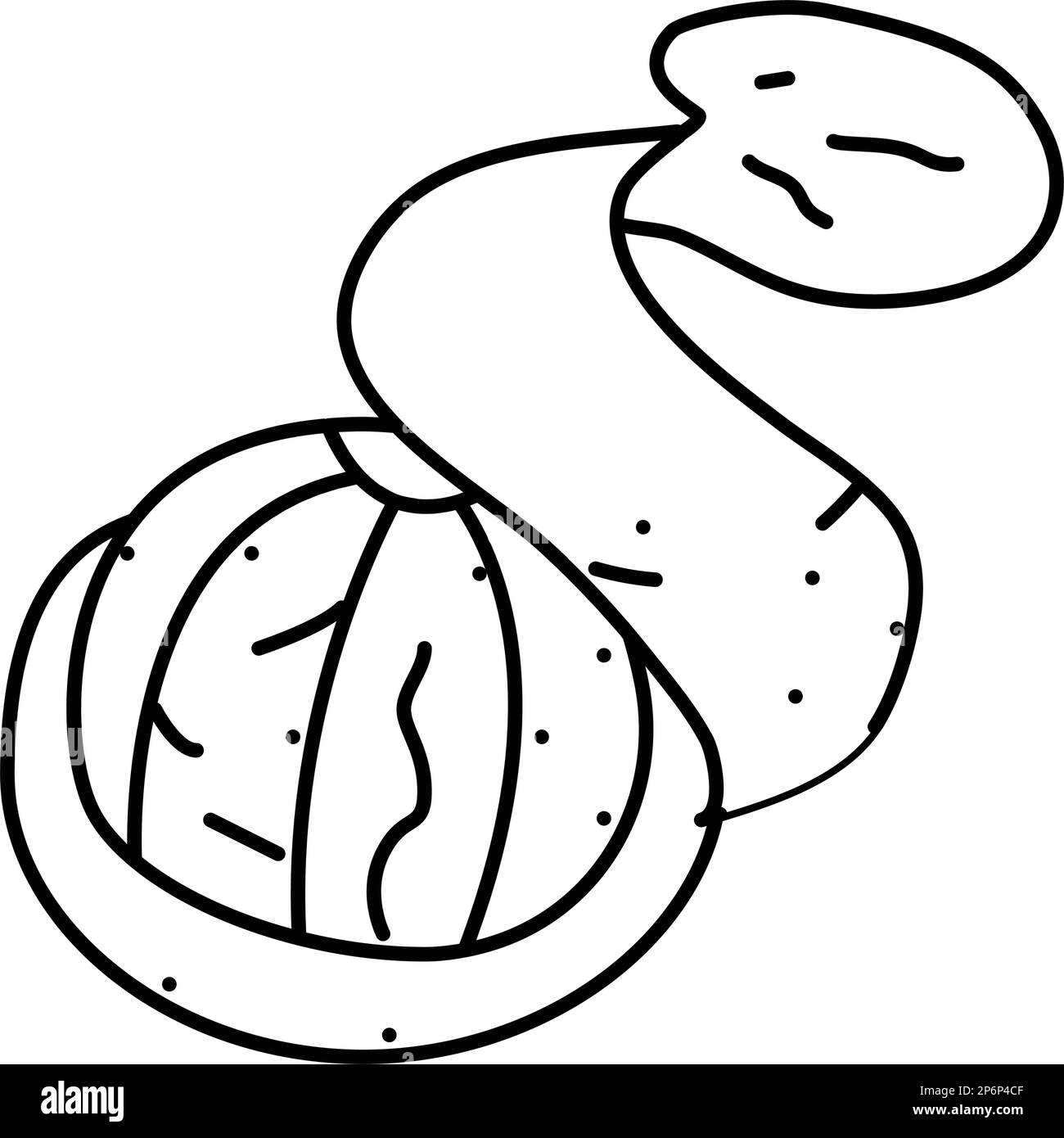 peel mandarin orange line icon vector illustration Stock Vector Image ...