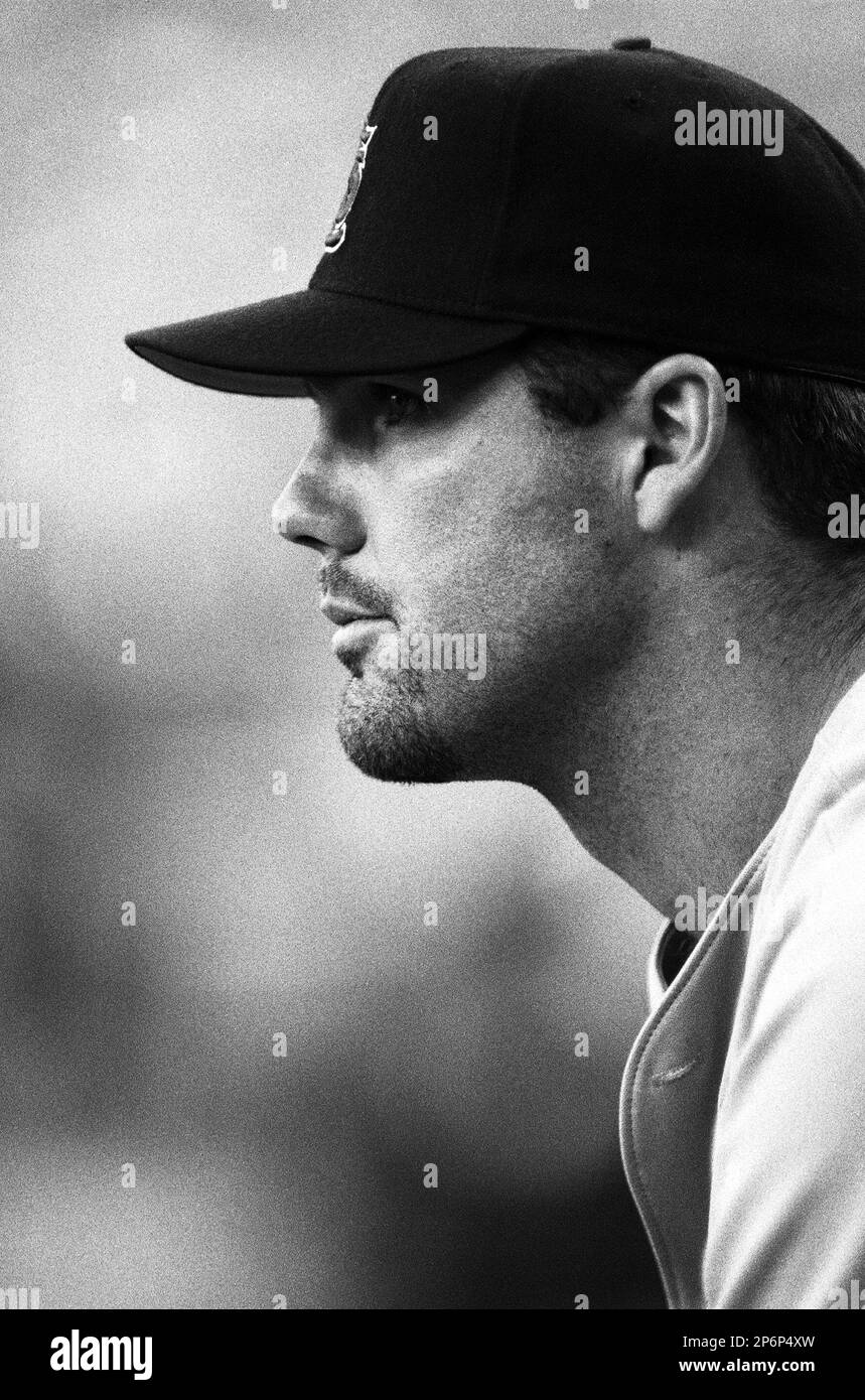 Andy Benes of the St.Louis Cardinals at Dodger Stadium in Los Angeles ...