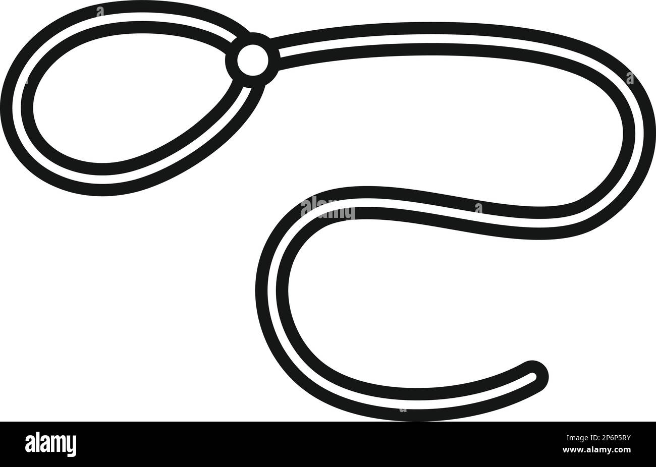 Lasso object icon outline vector. Western rope. Rodeo cord Stock Vector ...