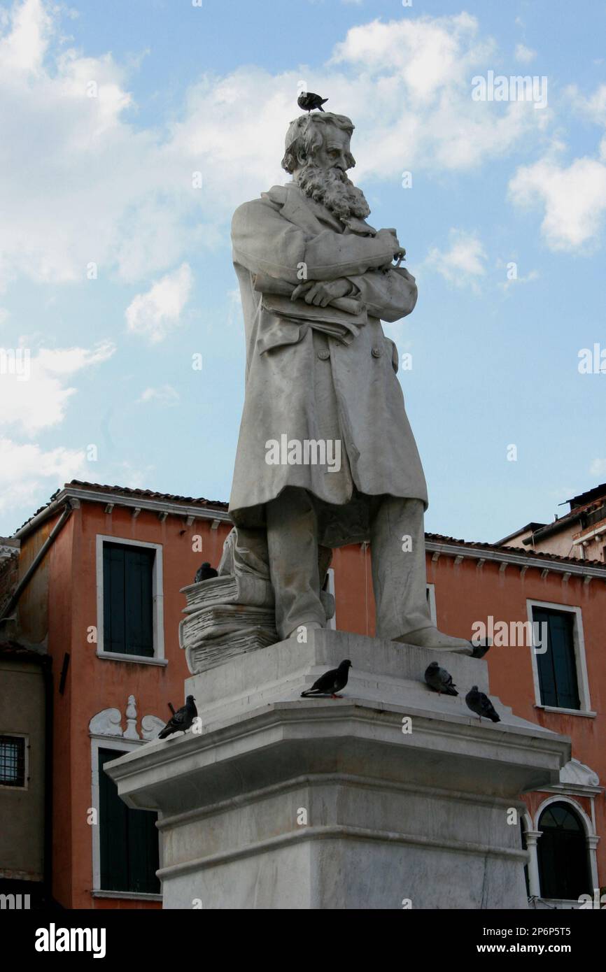 2006 , august ,Venice, Italy : The monument to italian Niccolò TOMMASEO ...