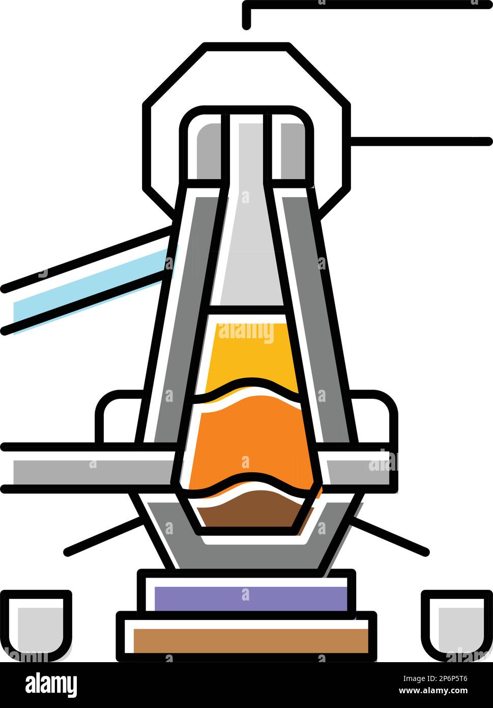 blast furnace steel production color icon vector illustration Stock ...