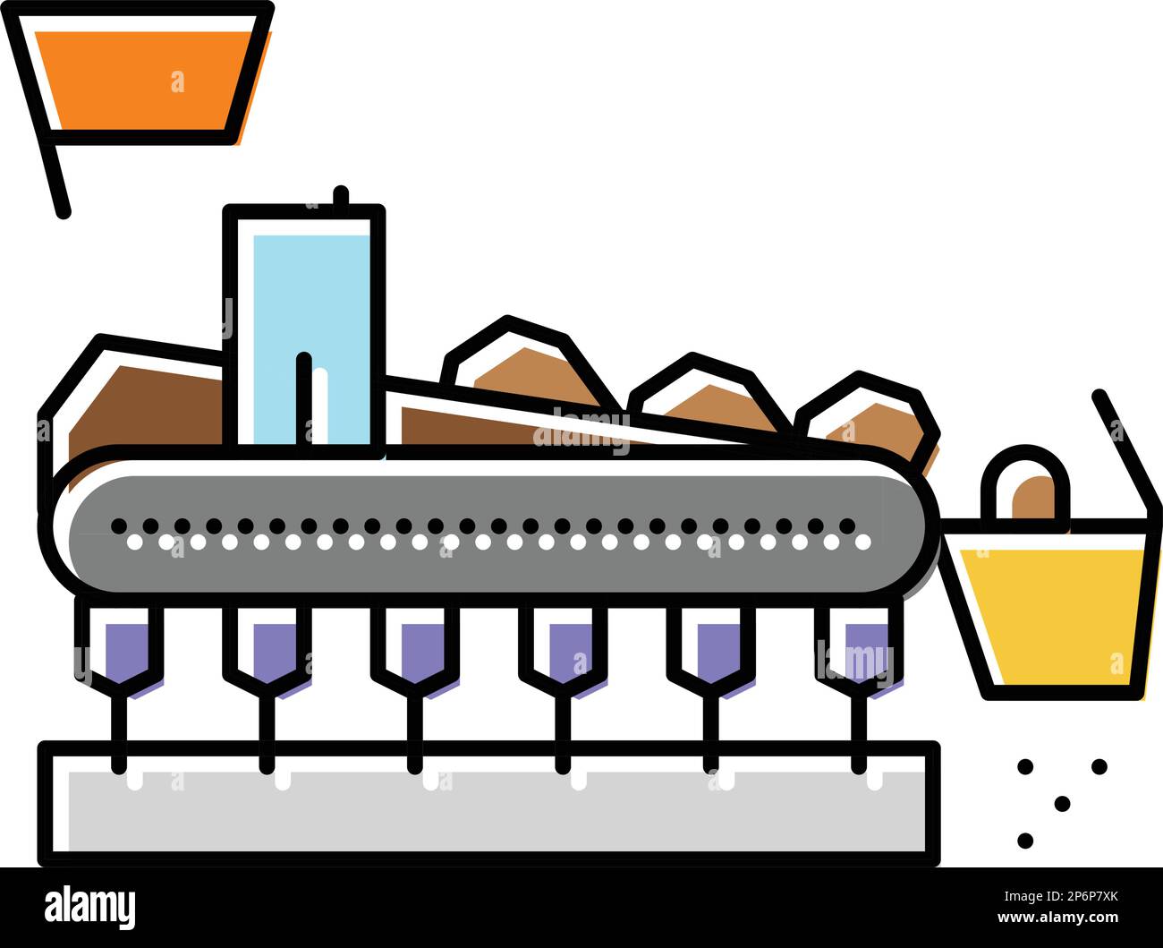sinter plant steel production color icon vector illustration Stock ...
