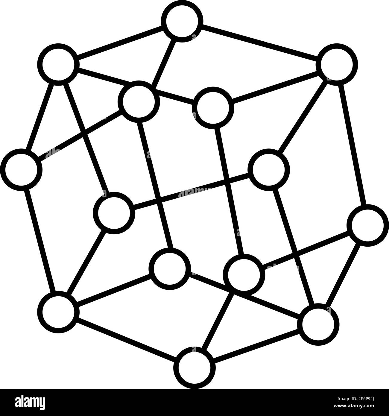 model molecular structure line icon vector illustration Stock Vector ...