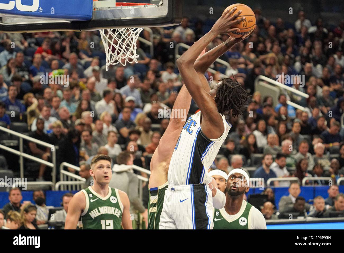 Orlando, Florida, USA,March 7, 2023, Orlando Magic Bol Bol #10 attempt ...