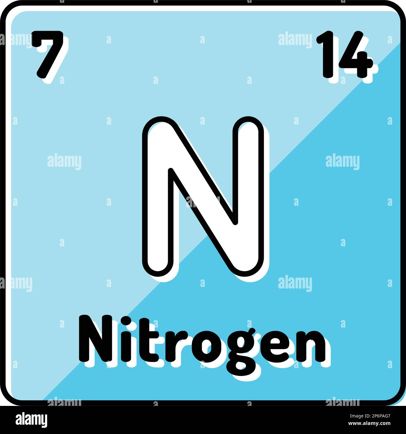 nitrogen chemical element color icon vector illustration Stock Vector ...