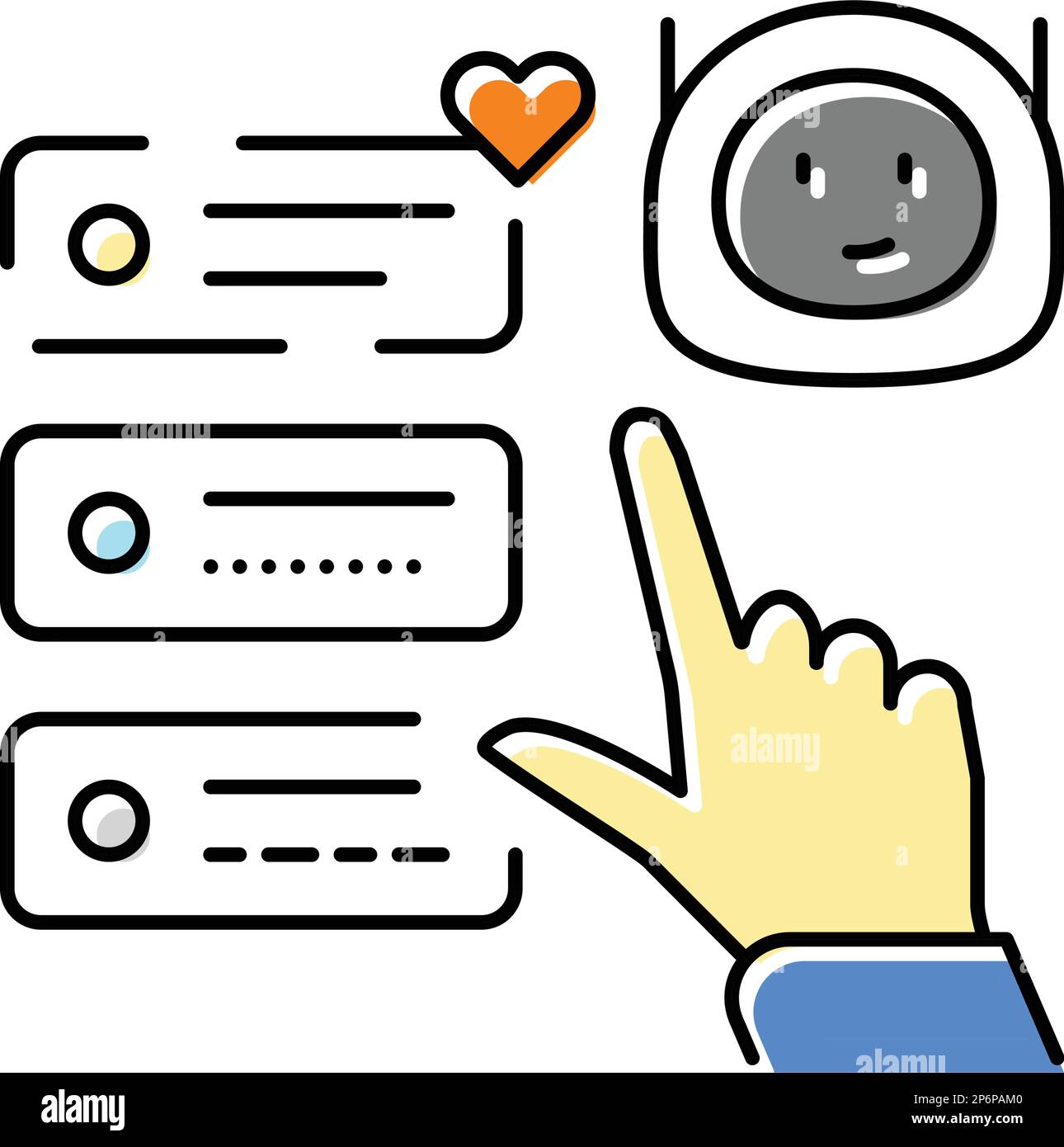 assistant chat bot color icon vector illustration Stock Vector Image ...