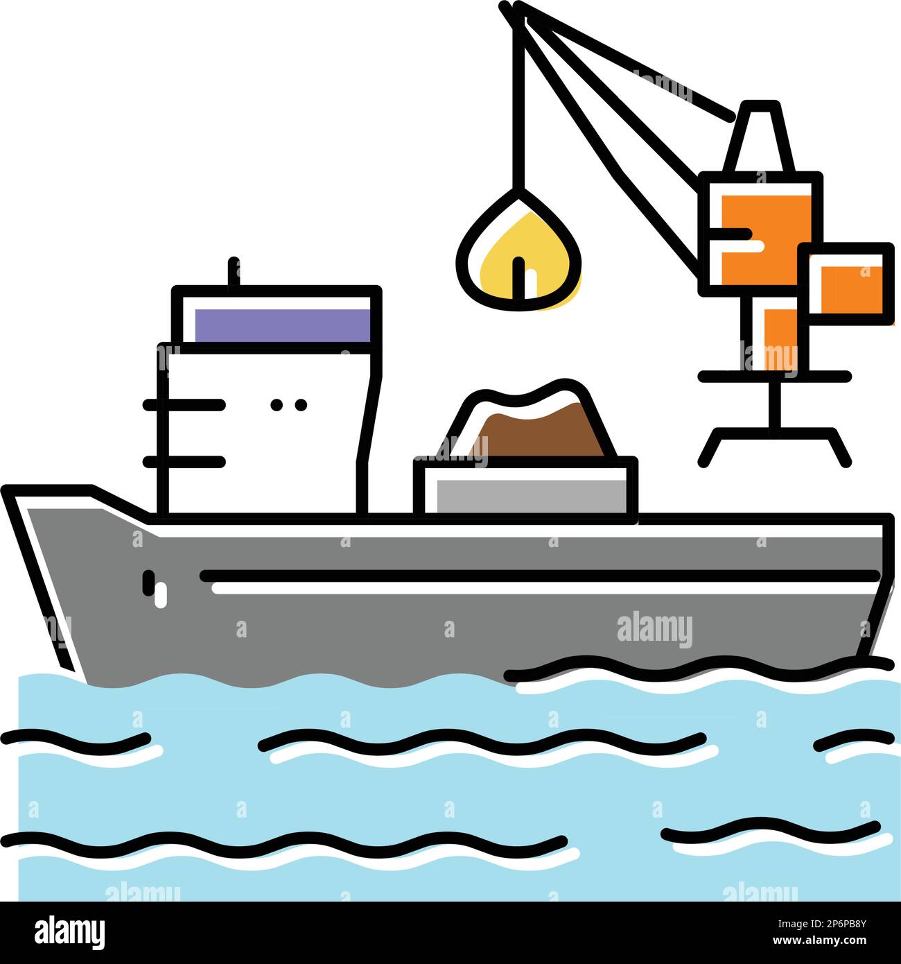 Unloading process Cut Out Stock Images & Pictures - Alamy