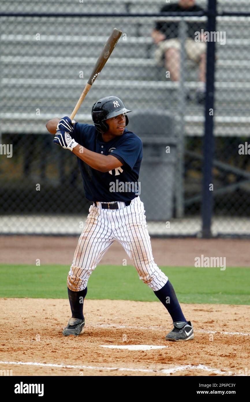 New York Yankees Angelo Gumbs practices at the Yankees spring training ...