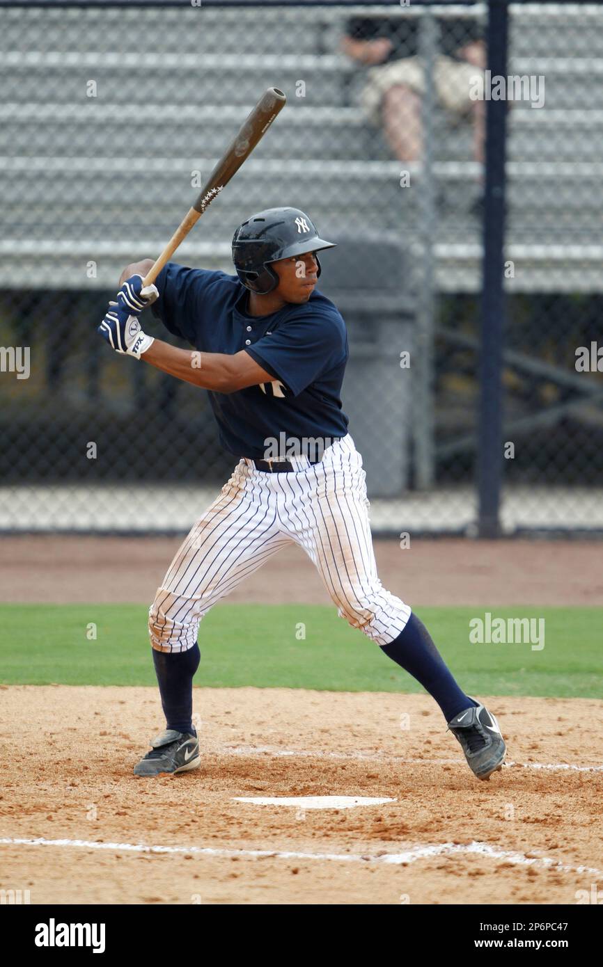 New York Yankees Angelo Gumbs practices at the Yankees spring training ...