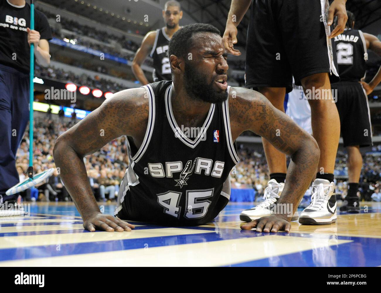 Jan 29, 2012: San Antonio Spurs forward DeJuan Blair #45 tries to get ...