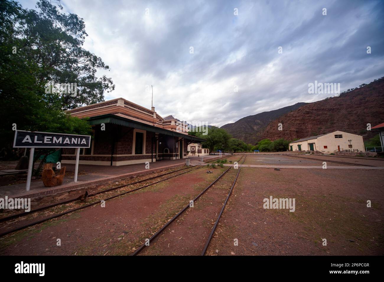 Alemania village old Railway Station, Ruta 40, Salta, Argentina Stock ...
