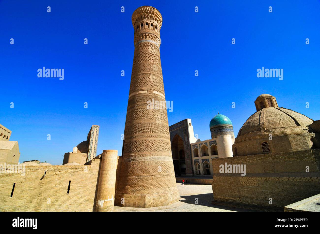 Kalan minaret n the old city of Bukhara, Uzbekistan Stock Photo - Alamy
