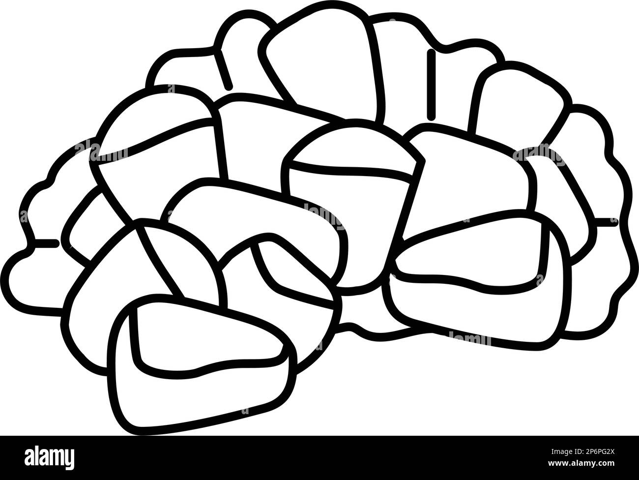 pomegranate grain juicy line icon vector illustration Stock Vector ...