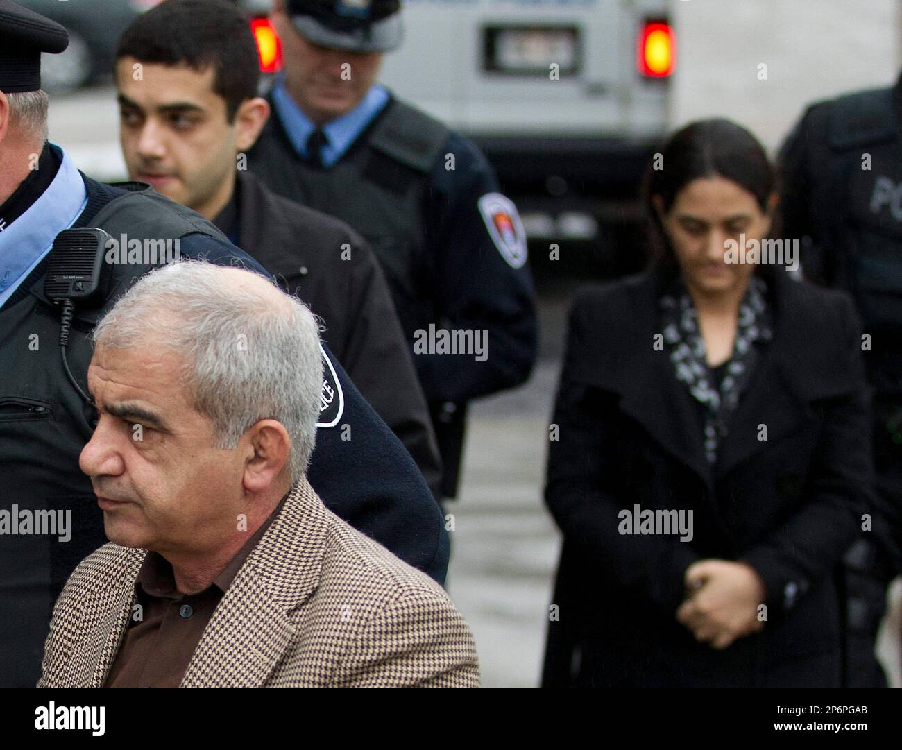 Mohammad Shafia, front, Tooba Yahya , right, and their son Hamed Shafia ...