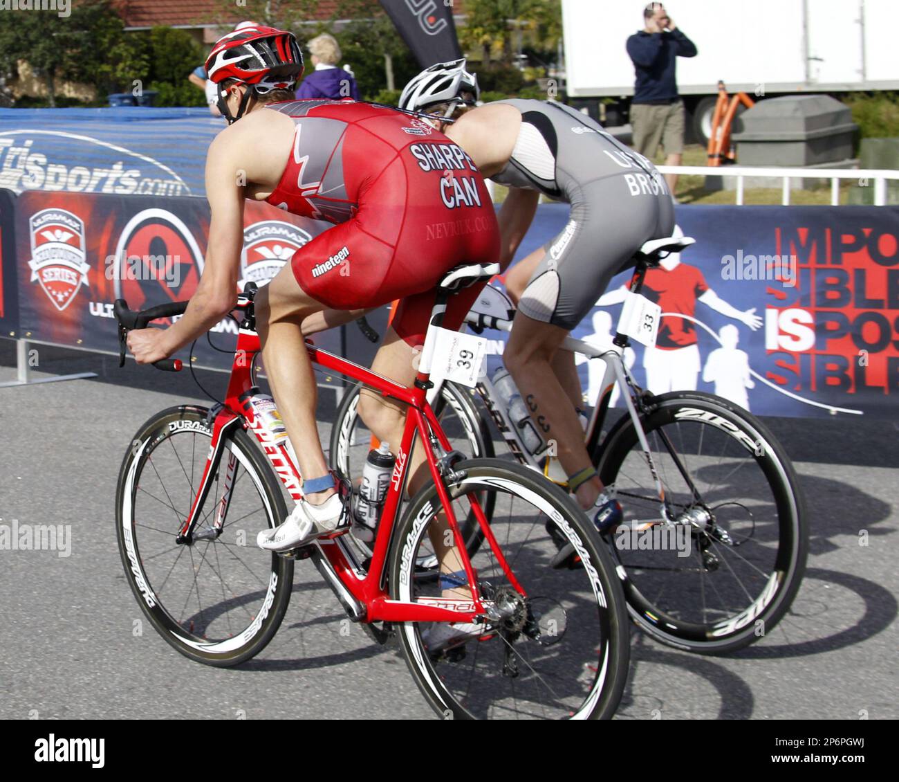 Matt Sharpe, left, of Canada, and Ethan Brown, of Lowell, Massachusetts ...