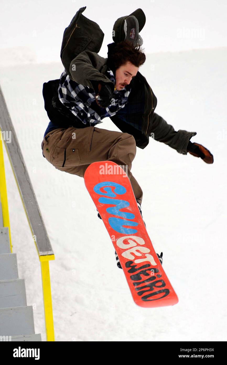 Forest Bailey performs his gold-medal winning run in the snowboard ...
