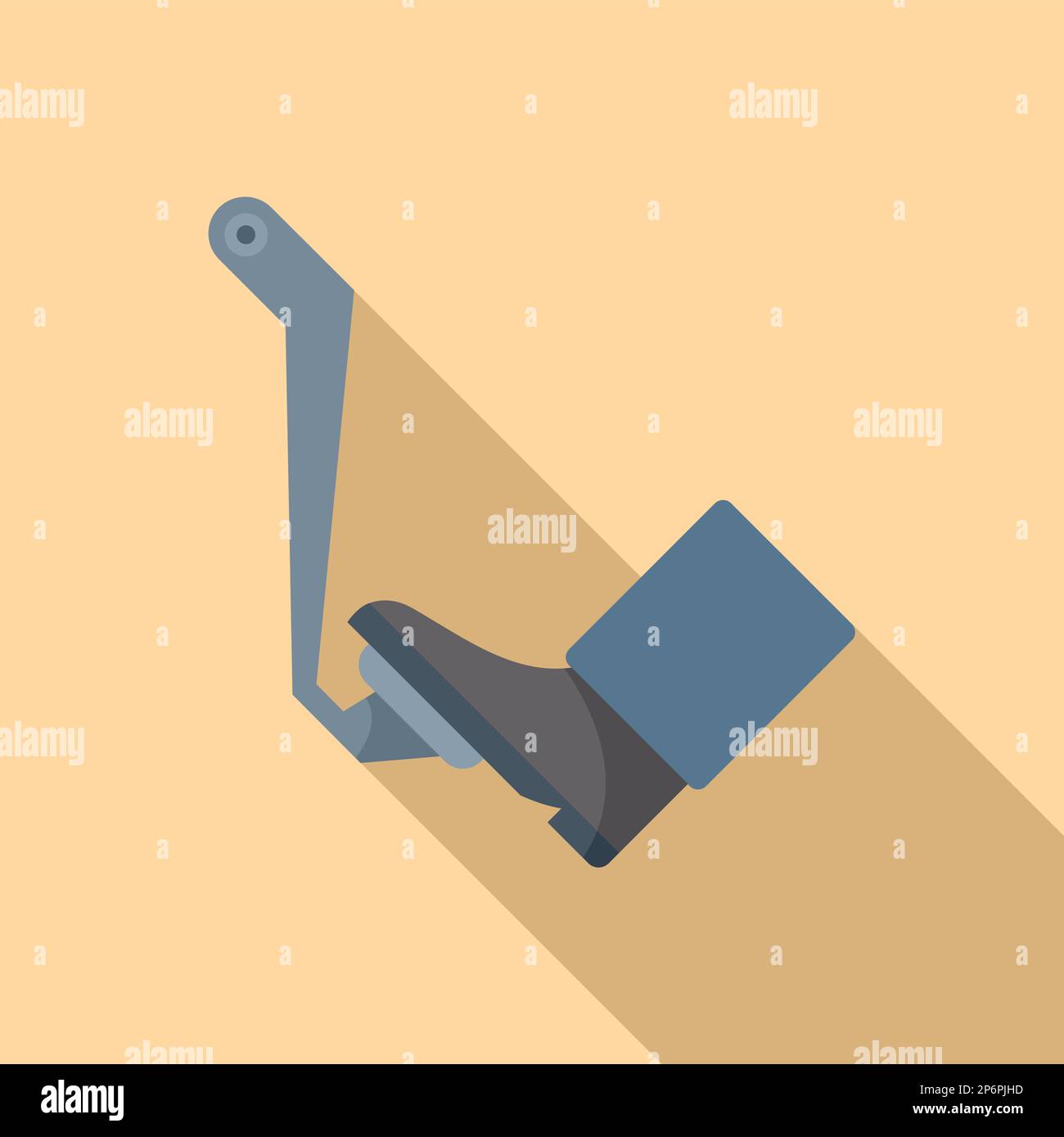 Foot push clutch icon flat vector. Car plate. Auto kit Stock Vector ...