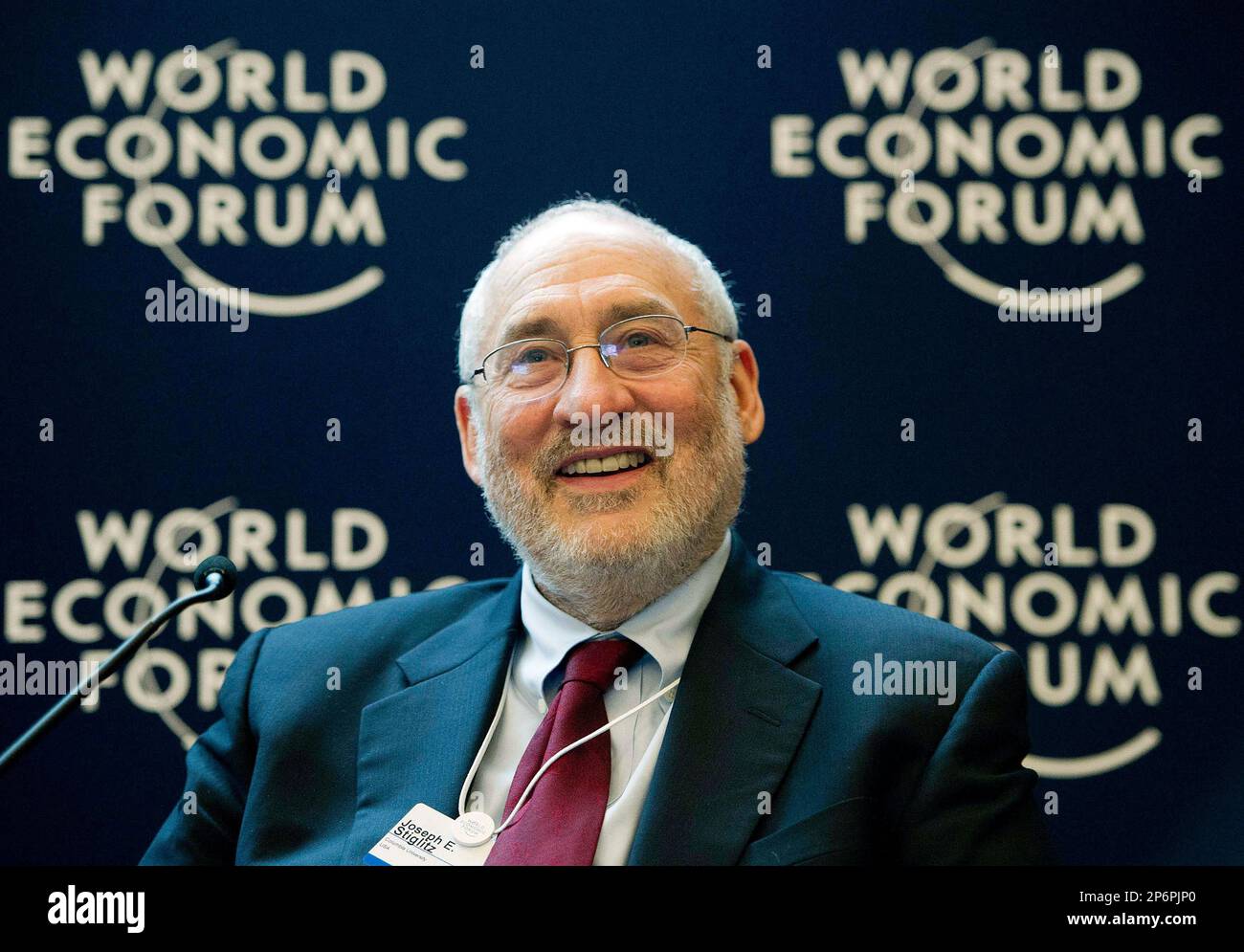 Joseph E. Stiglitz, Professor at the Columbia University, speaks during ...