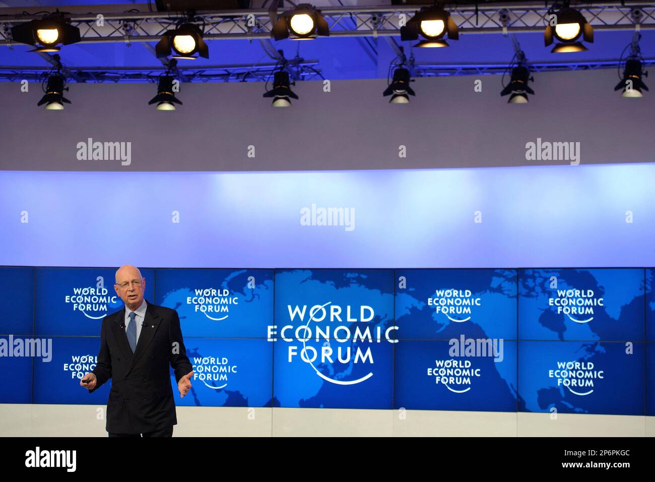 German Klaus Schwab, founder and president of the World Economic Forum ...