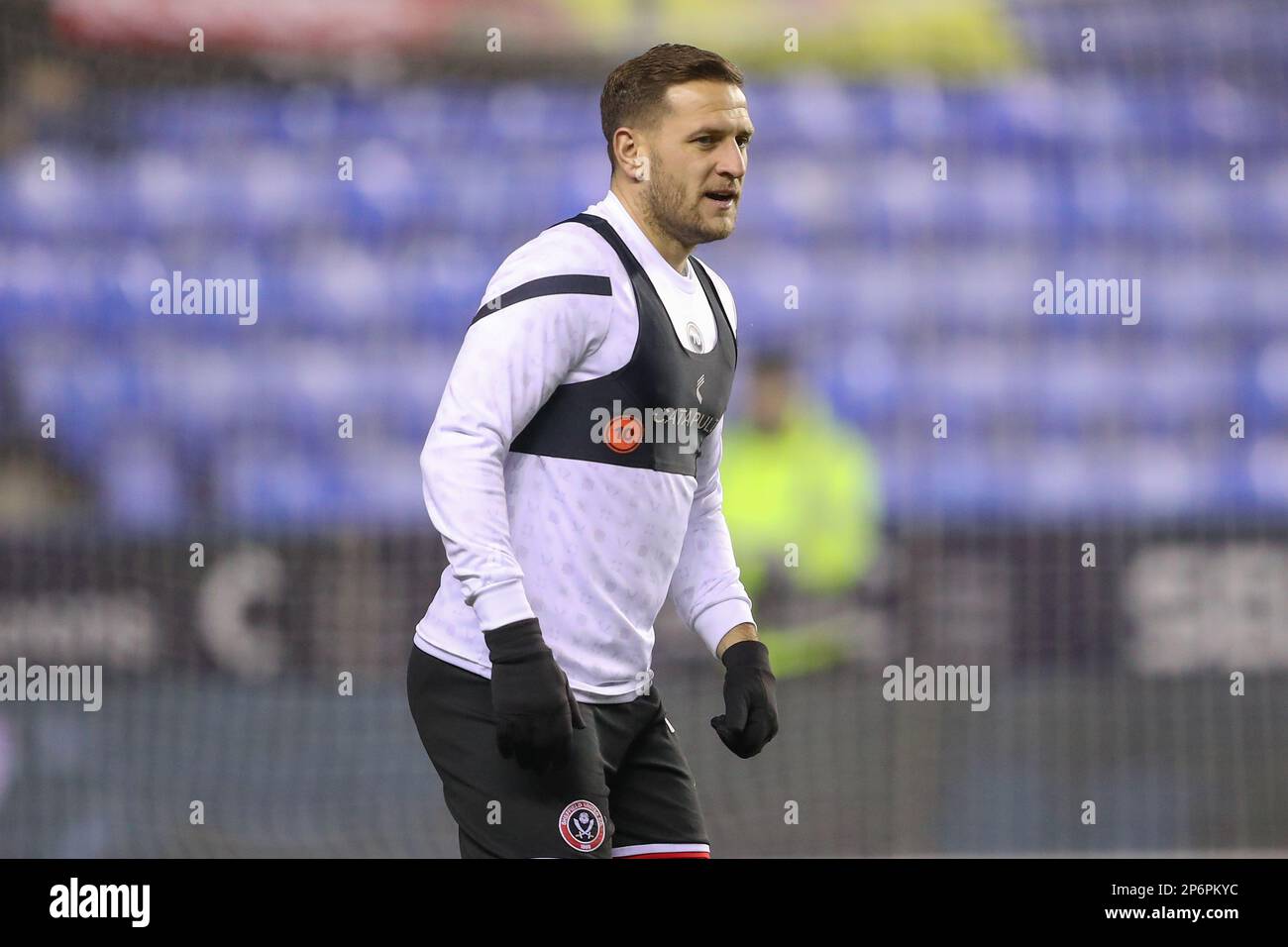 Billy Sharp #10 of Sheffield United during the pre-game warm up ahead ...