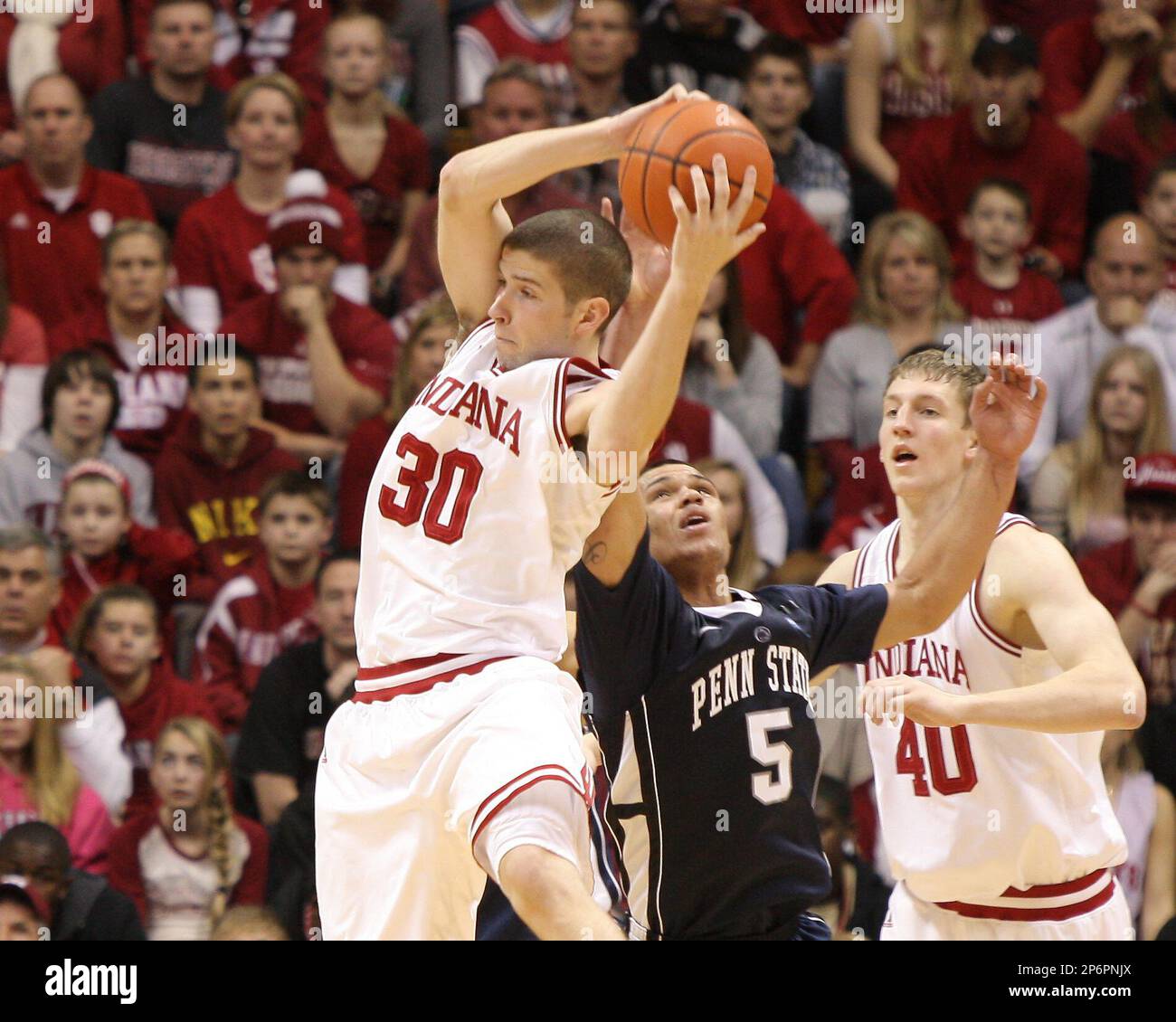 January 22, 2012: - Indiana Hoosiers guard Matt Roth (30) grabs a ...