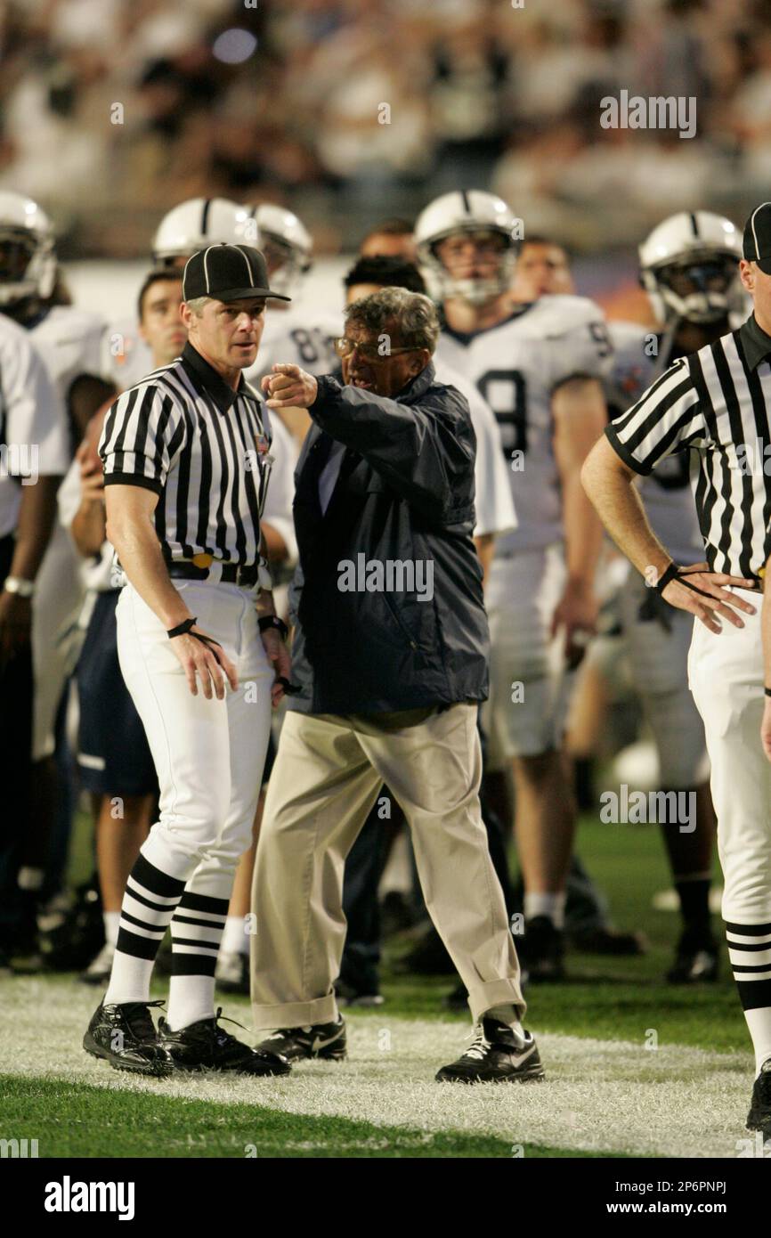 Penn State Head Coach Joe Paterno coaches in the Orange Bowl against ...