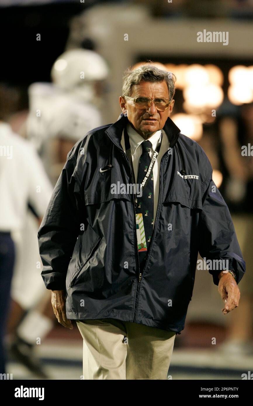 Penn State Head Coach Joe Paterno coaches in the Orange Bowl against ...
