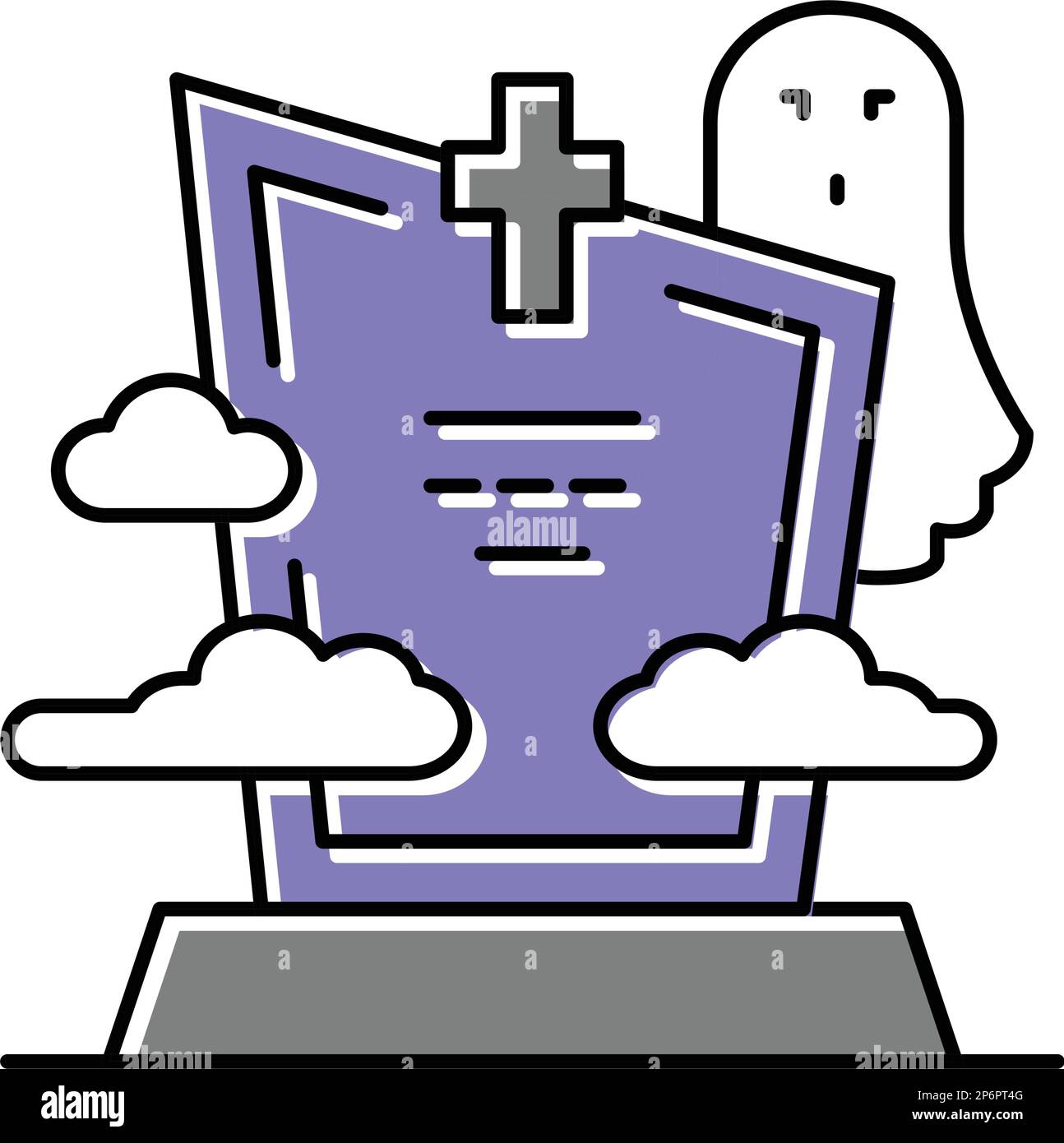 grave zombie evil color icon vector illustration Stock Vector Image ...