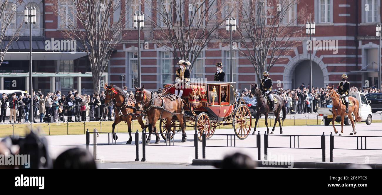 A carriage carrying Fiji's newly-appointed Ambassador to Japan Filimone ...