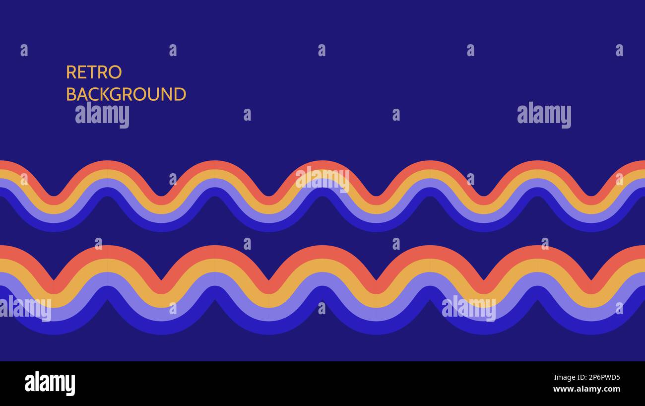 Retro abstract background. Vintage wave stripes and lines wallpaper ...