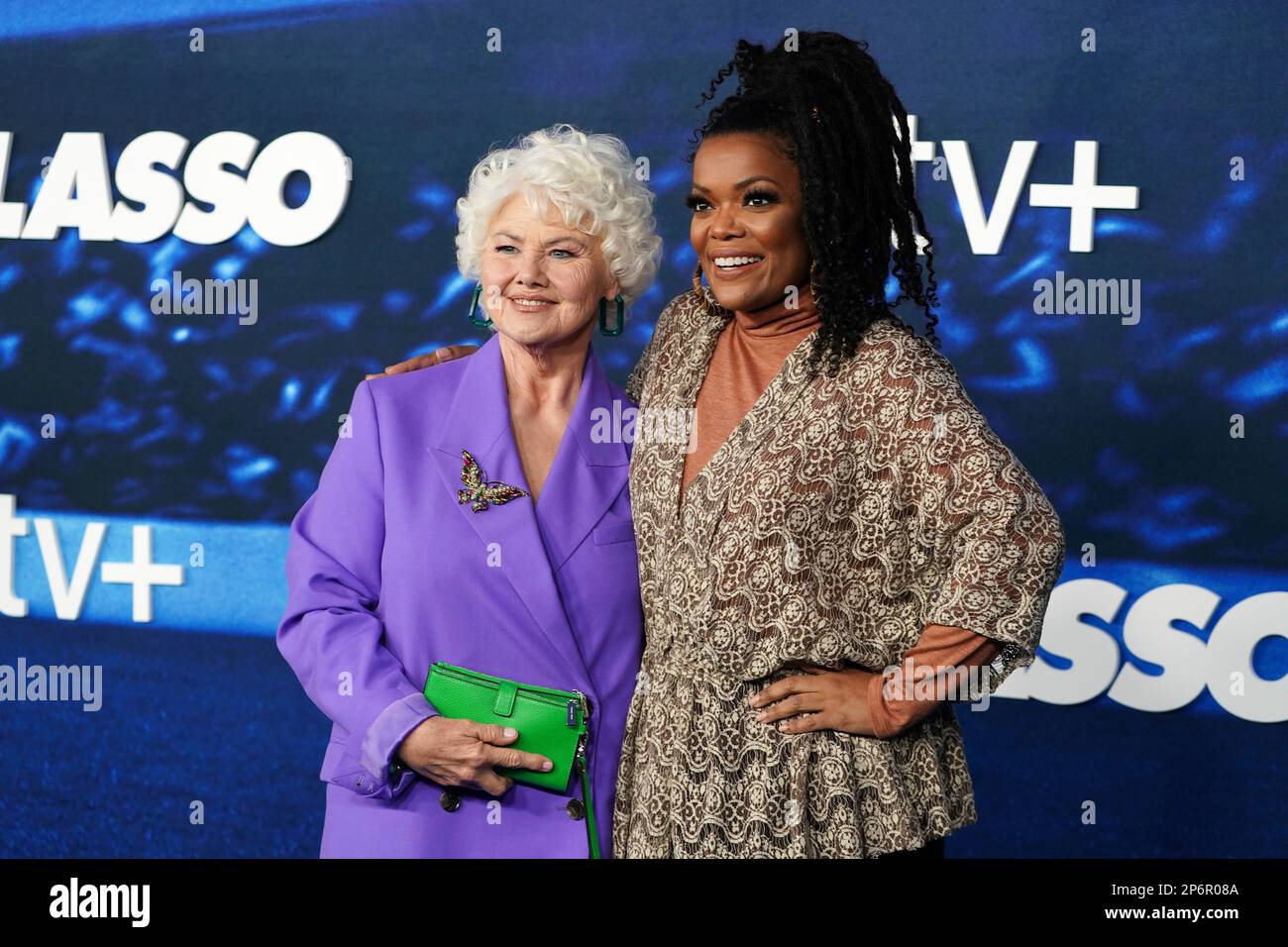 Annette Badland, left and Yvette Nicole Brown arrive at the season ...