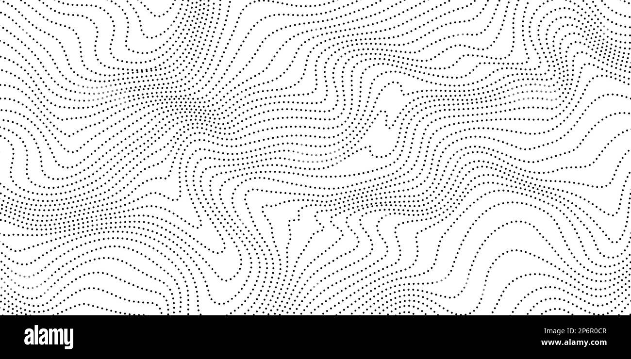 Dotted wave lines background. Abstract stripes texture. Warped and ...