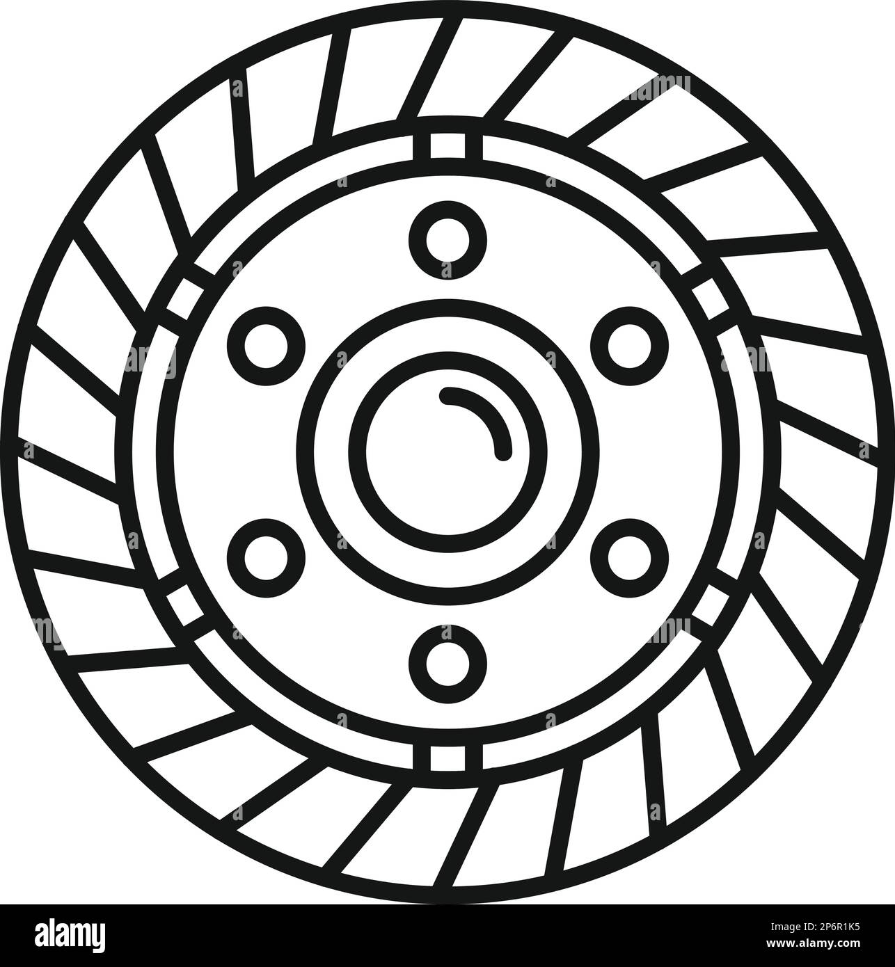 Clutch pressure cover icon outline vector. Car disk. Machine engine ...
