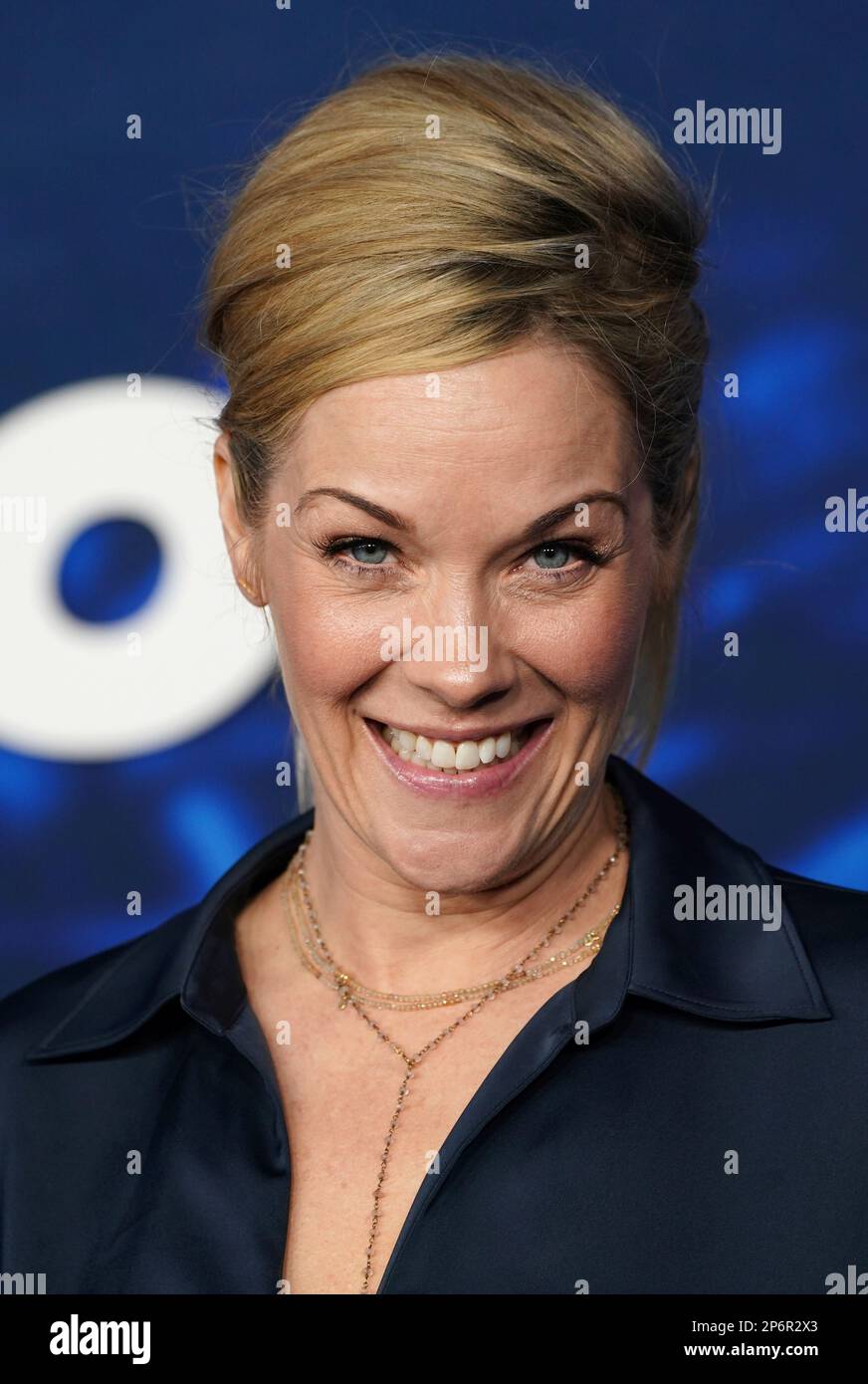 Andrea Anders arrives at the season three premiere of "Ted Lasso" on ...