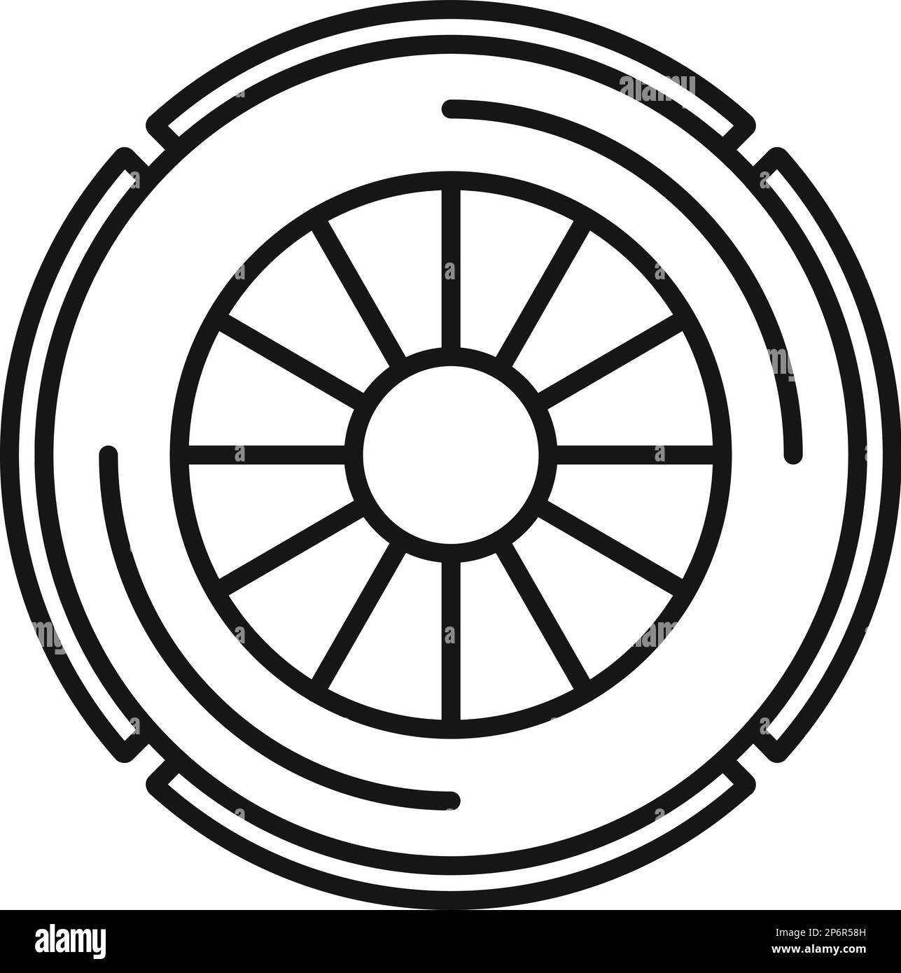 Clutch disc icon outline vector. Car disk. Auto cover Stock Vector ...