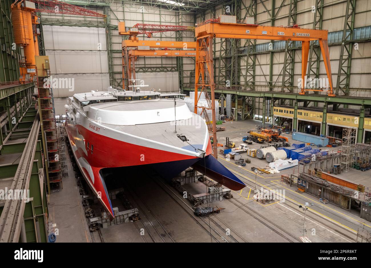 Stralsund, Germany. 07th Mar, 2023. The high-speed ferry "Skane Jet ...