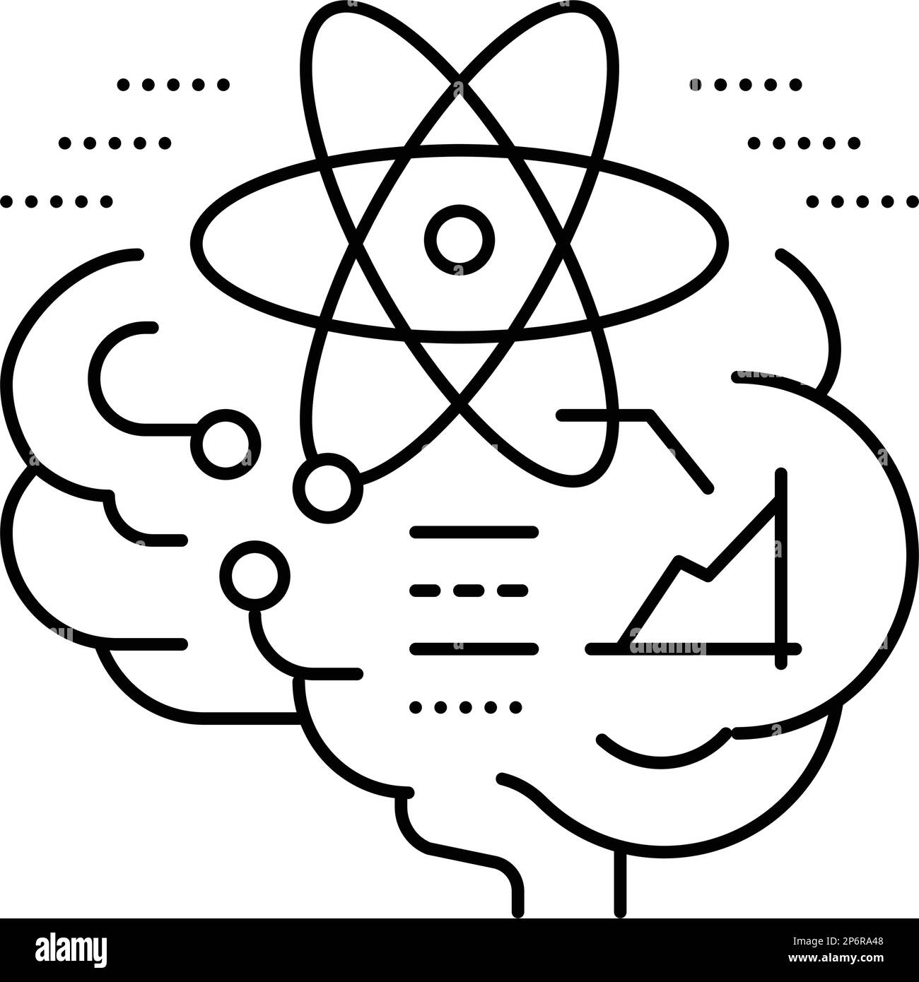 science brain line icon vector illustration Stock Vector Image & Art ...