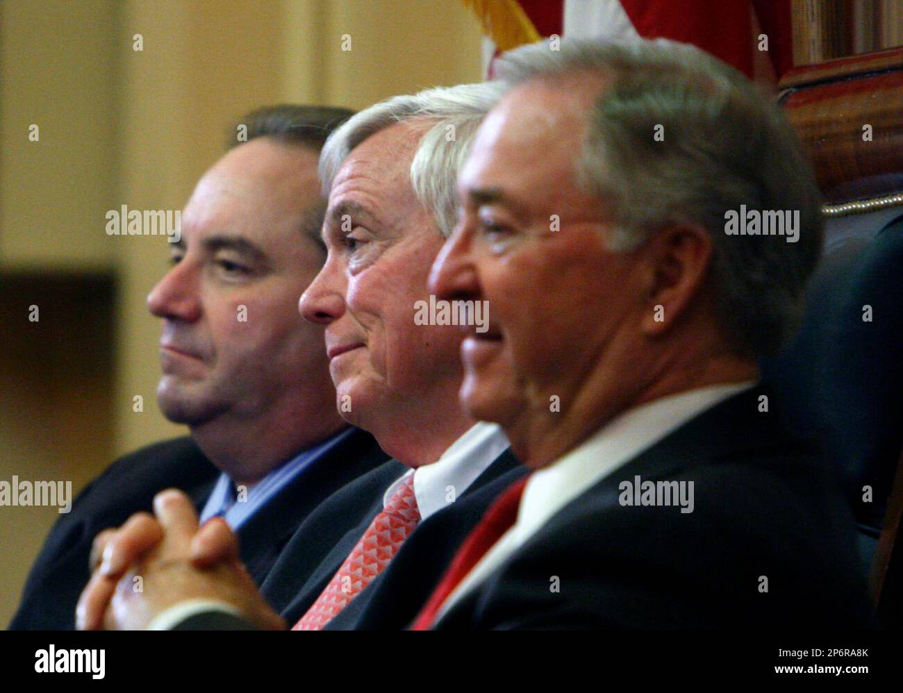 From left, Lt. Gov. Bill Bolling, House Speaker William J. Howell, R ...