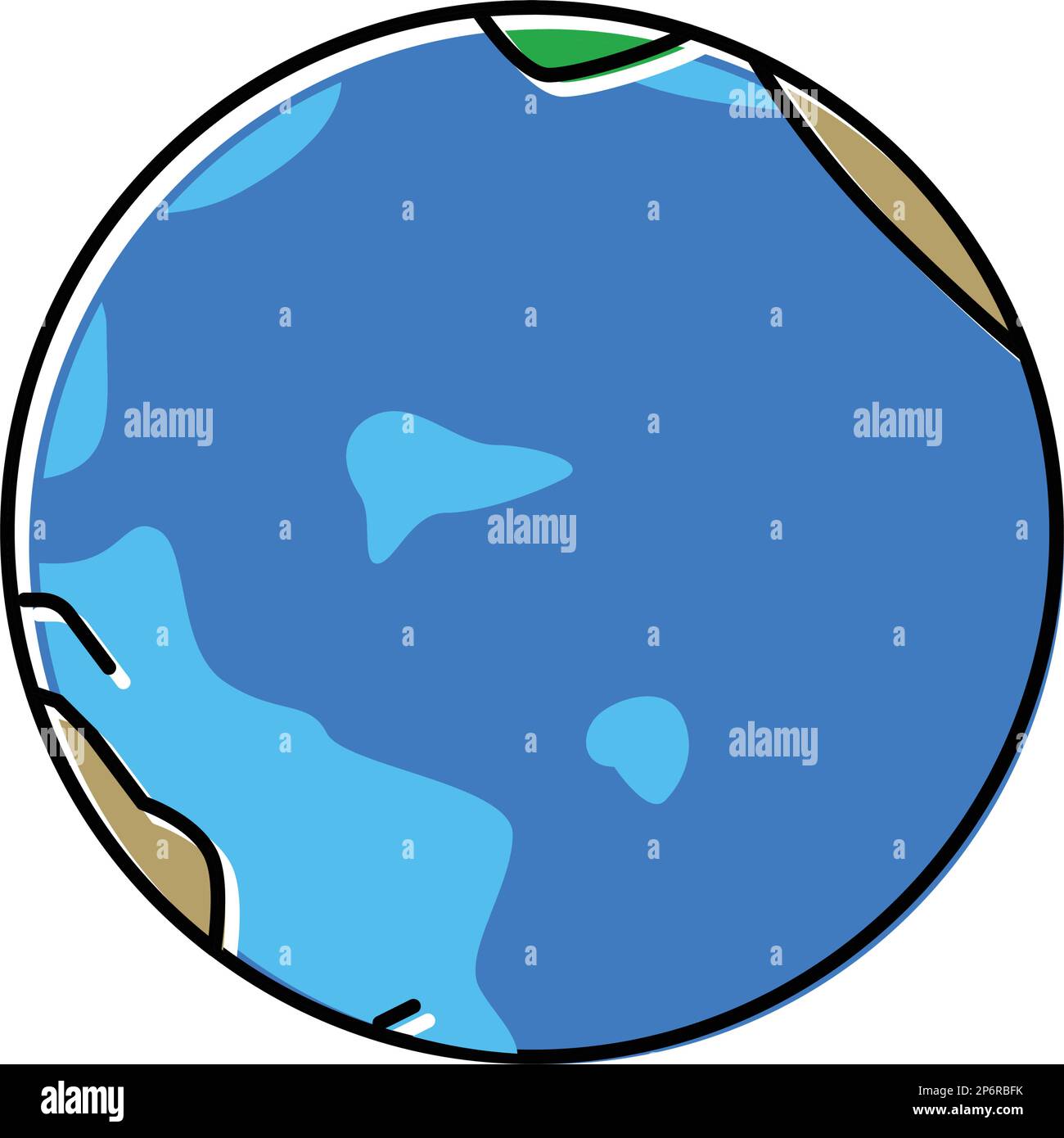 pacific ocean map color icon vector illustration Stock Vector Image ...