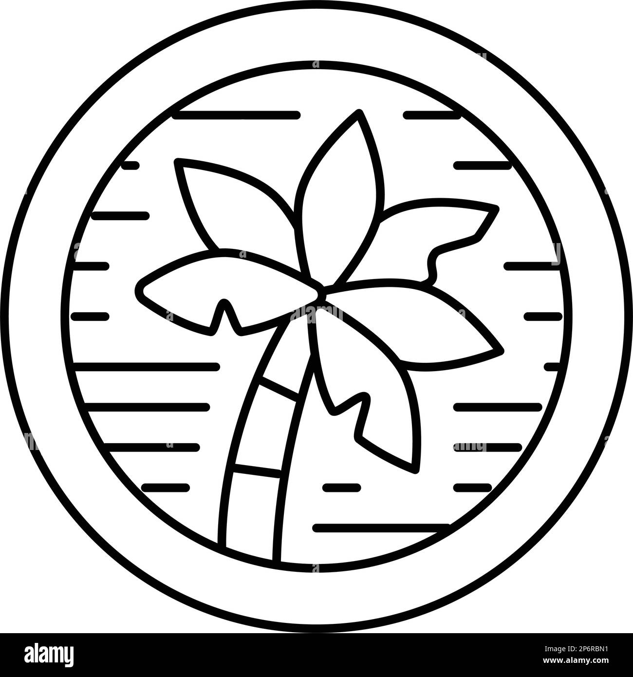 natural palm oil line icon vector illustration Stock Vector Image & Art ...