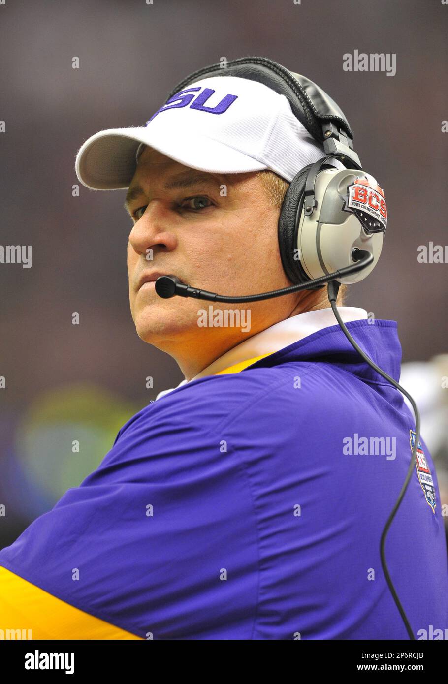 January 09, 2012: LSU Tigers Head Coach Les Miles during the Allstate ...