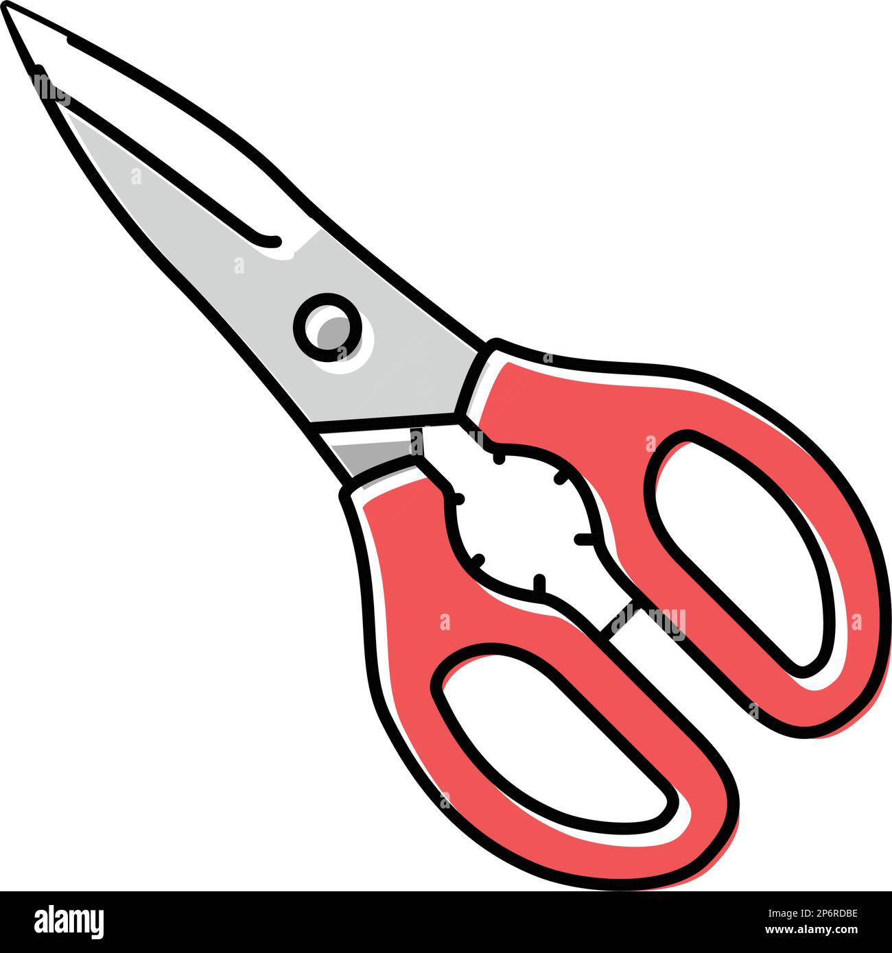 kitchen shears kitchen cookware color icon vector illustration Stock ...