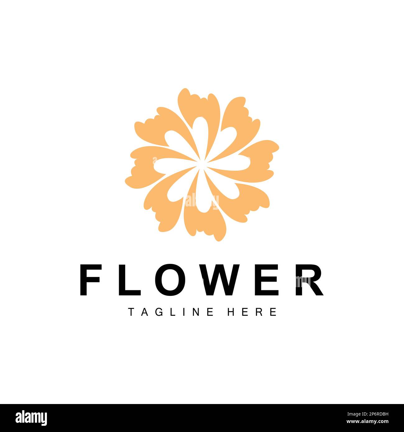 Flower Logo, Flower Garden Design With Simple Style Vector Product ...