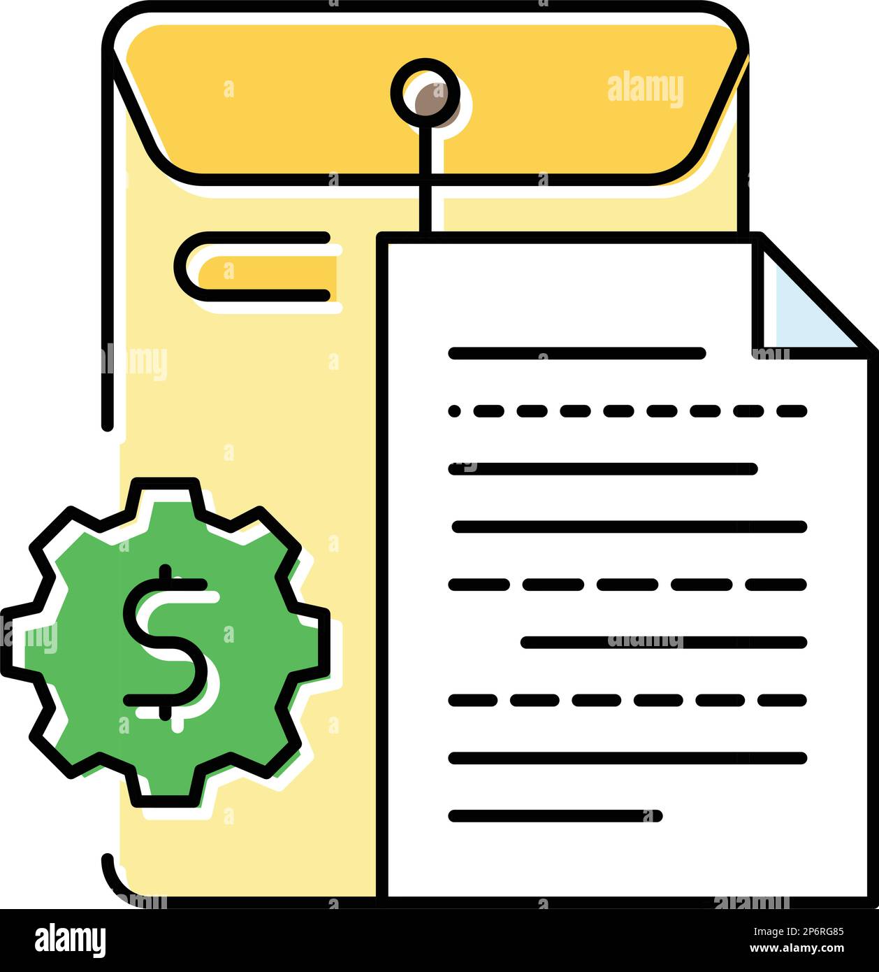 business document paper color icon vector illustration Stock Vector ...