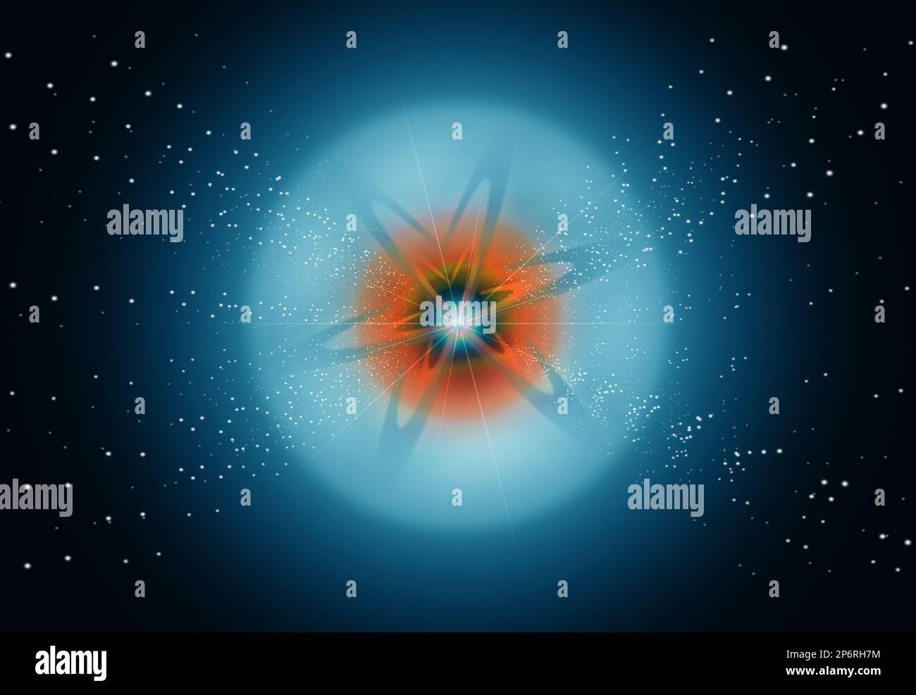 Digital illustration representing my idea about the big bang Stock ...